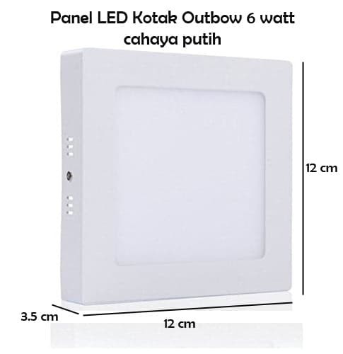 Jual LAMPU DOWNLIGHT LED PANEL OUTBOW KOTAK 6 WATT CAHAYA PUTIH ...