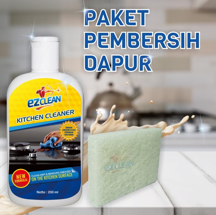 Jual PAKET PEMBERSIH DAPUR, KERAK MINYAK (EZ CLEAN KITCHEN CLEANER ...