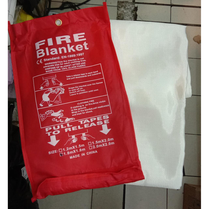 Jual Fire Blanket 1.8 M x 1,8 Meter Kain Selimut Pemadam Api Murah ...