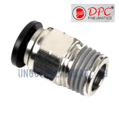 Jual DPC Pneumatic Fitting Male PC10-02 Connector Tubing 1/4 10mm ...