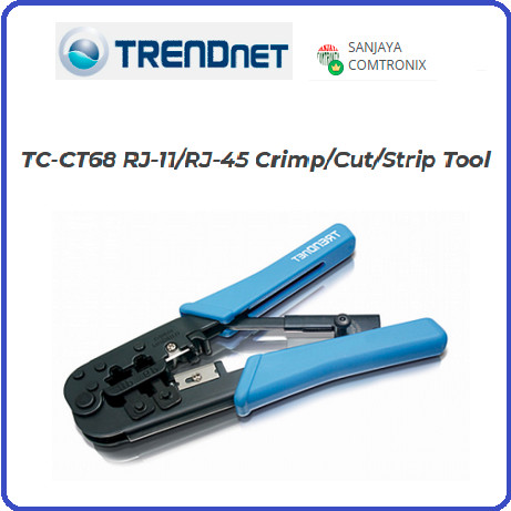 Jual Trendnet TC-CT68 RJ-11 / RJ-45 Crimping Tool Cut & Strip - Jakarta ...