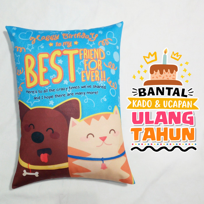 Jual Bantal Kado & Hadiah Ulang Tahun Tema BFF 30x40cm - Ready - NO PO ...