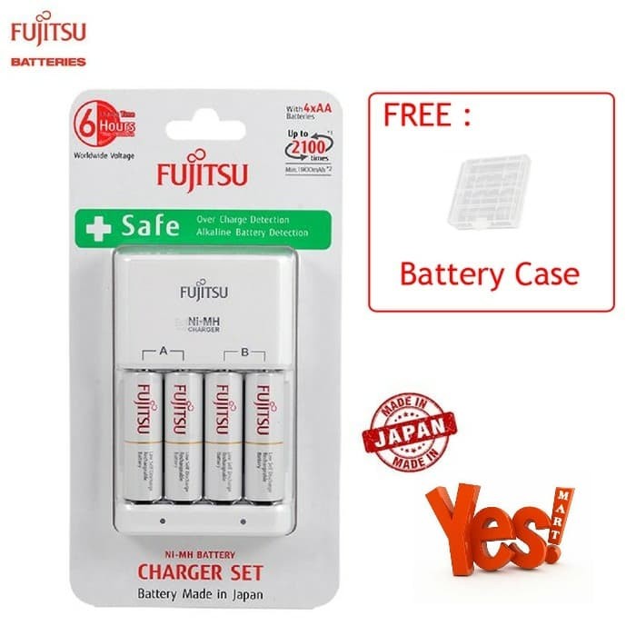 Jual Fujitsu Charger + 4pc Battery AA Rechargeable 1900mAh - Jakarta ...