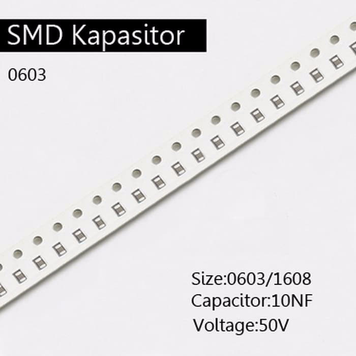 Jual Capasitor Capacitor 0603 10nF 10 nf n smd 1608 103k 50v Kapasitor ...