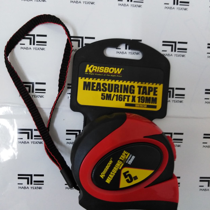 Jual measuring tape / meteran krisbow 5m with magnet merah - Jakarta ...