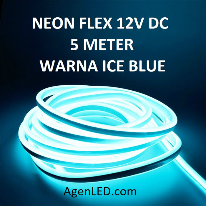 Jual Lampu Neon Flex LED 12V DC neonflex 12 v volt sign 12volt ICE BLUE ...