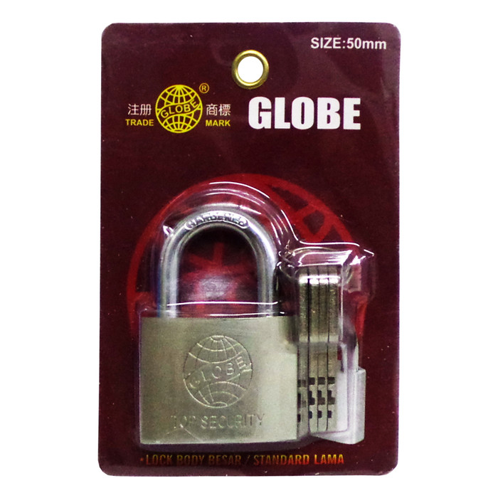 Promo GEMBOK 50MM LEHER PENDEK GLOBE - GEMBOK GLOBE LEHER PENDEK 50MM ...