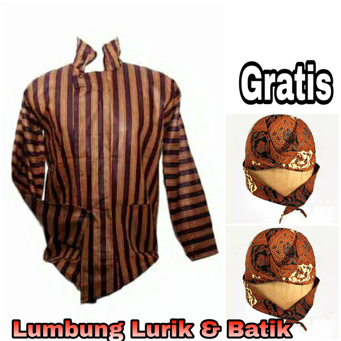 Jual Baju jawa surjan lurik gratis blangkon jogja batik | sorjan - Kota ...