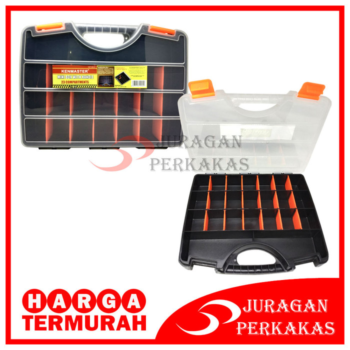 Jual KENMASTER MK 23 SLOT MINI TOOL BOX PLASTIK TOOLBOX WITH HANDLE ...