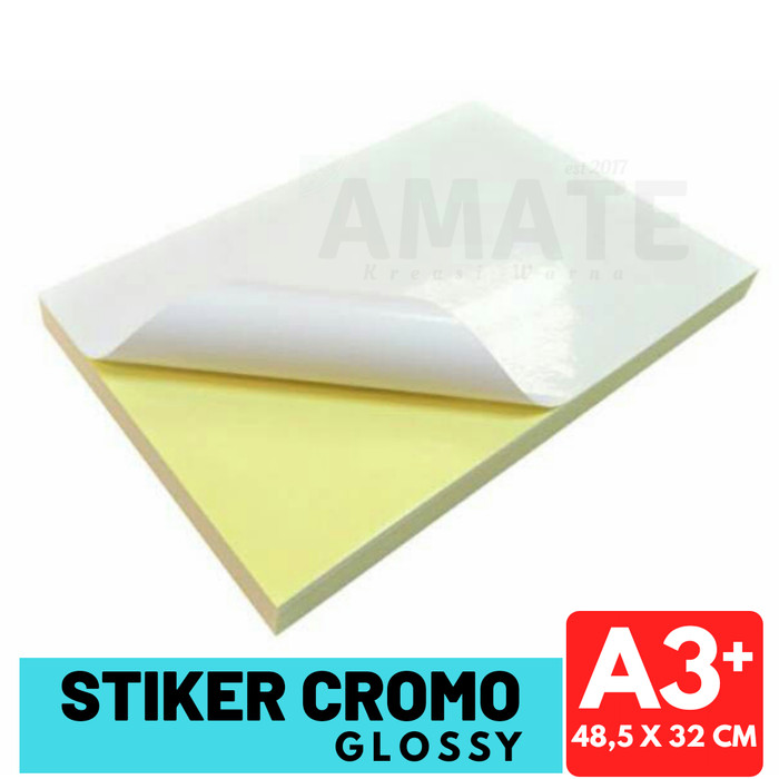 Kertas Sticker Cromo Glossy A3+ / Stiker Chromo Cromo Glossy