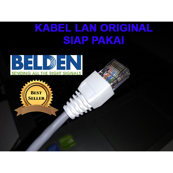 Jual KABEL LAN UTP cat5 / cat 5e BELDEN made in USA ORIGINAL 3 meter ...