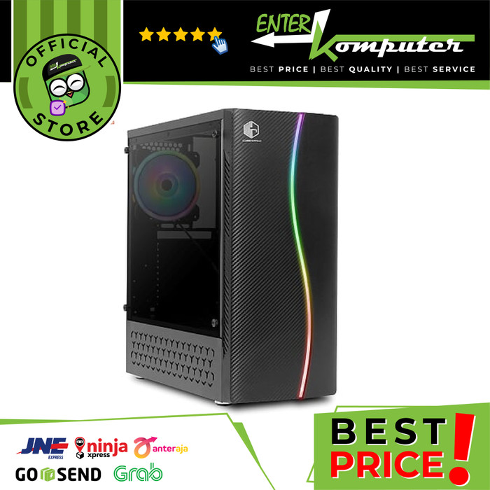 CUBE GAMING LORIZ - SIDE TEMPERED GLASS - FREE 1PCS 12CM RAINBOW FAN & FRONT LED STRIP ...