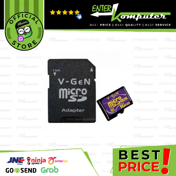 V-GeN Micro SD 16GB Turbo With SD Adapter - Enterkomputer Jual Beli ...