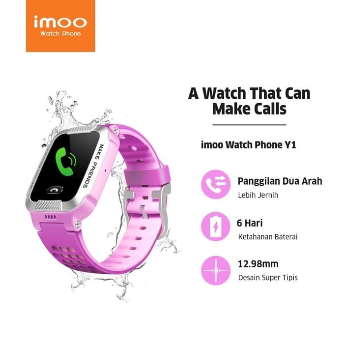 Jual imoo Y1 Watch Phone Ungu-Jam Anak Pintar / Waterproof / Garansi ...