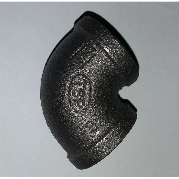 Jual ELBOW/KNEE 90 DEG SCR 150# 1/2" MI (MALLEABLE IRON)./BESI HITAM ...