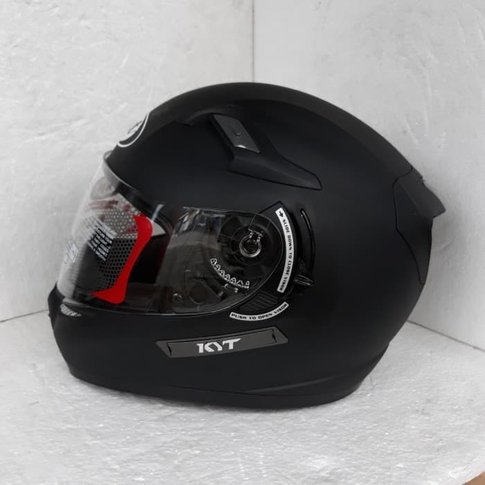 Jual Helm KYT K2rider Black doff solid fullface K2 rider matt black ...