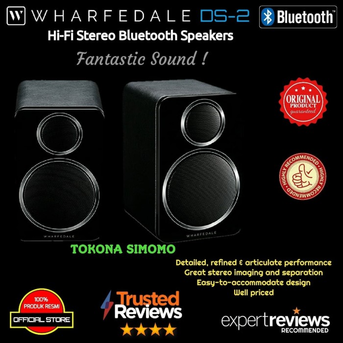 Jual Wharfedale DS2 / DS 2 Hi-Fi Stereo Bluetooth Speakers Original ...