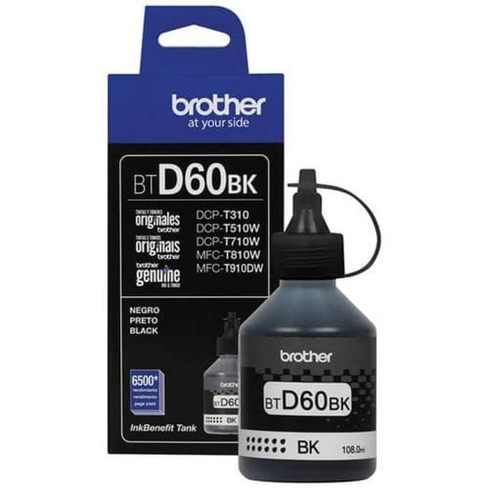 Jual Tinta Brother BTD60 BK Original Black BTD 60 BK for T510 T710 ...