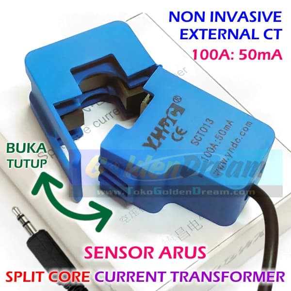 Jual Split Core Current Transformer CT External Sensor Arus 100A 50mA ...