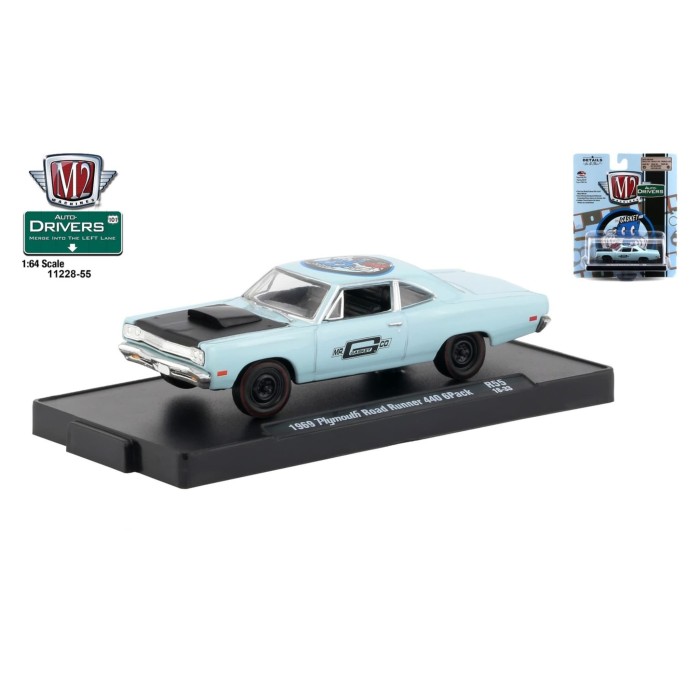 Jual M2 Machines 1/64 1969 Plymouth Road Runner Release 55 - Jakarta ...