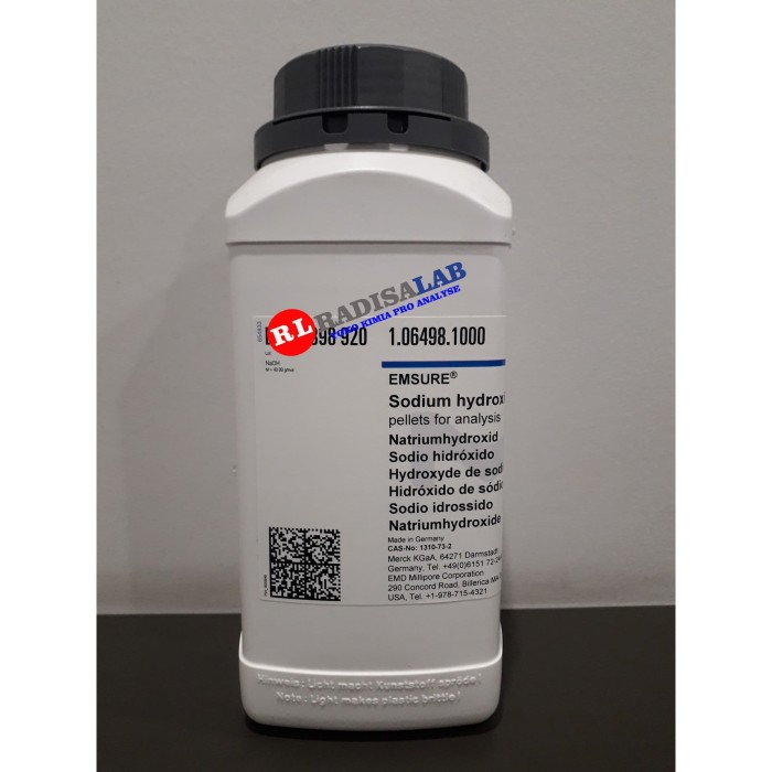 Jual SODIUM HYDROXIDE PELLETS (NaOH) 1 Kg / MERCK 1.06498.1000 ...