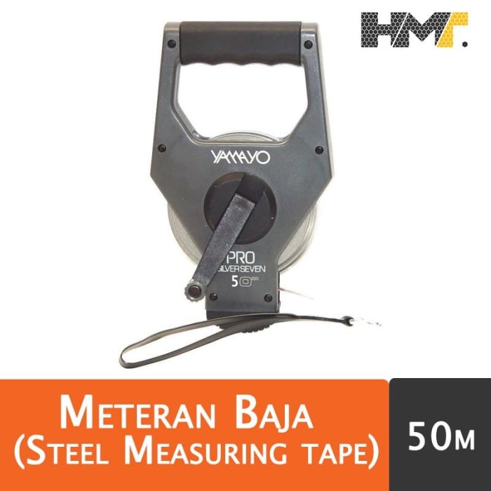 Jual YAMAYO Meteran Baja 50m / Steel Measuring Tape PRO SILVER SEVEN ...