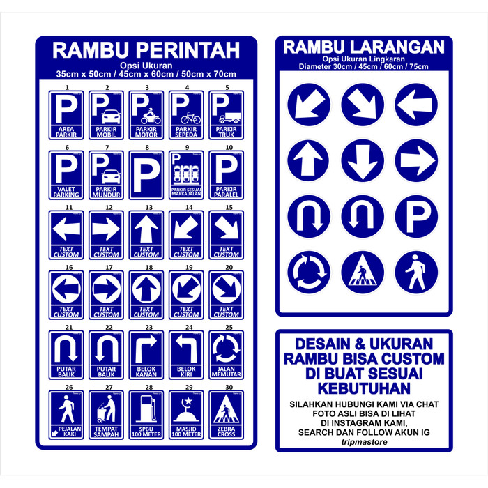 Jual Rambu Petunjuk Arah Kotak 45cm x 60cm Composite / ACP 3mm - Kota ...