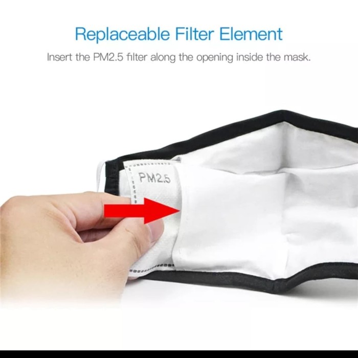 Jual filter masker anti polutan pm2.5 debu polusi dengan carbon filter ...