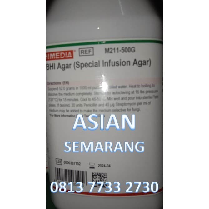 Jual Brain Heart Infusion Agar / BHI Agar - Kota Semarang - ASIAN ...
