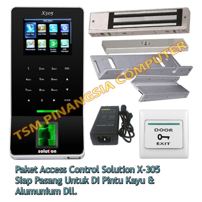 Jual Paket Akses Door - Access Control SOLUTION X305 Untuk Pintu Kayu ...