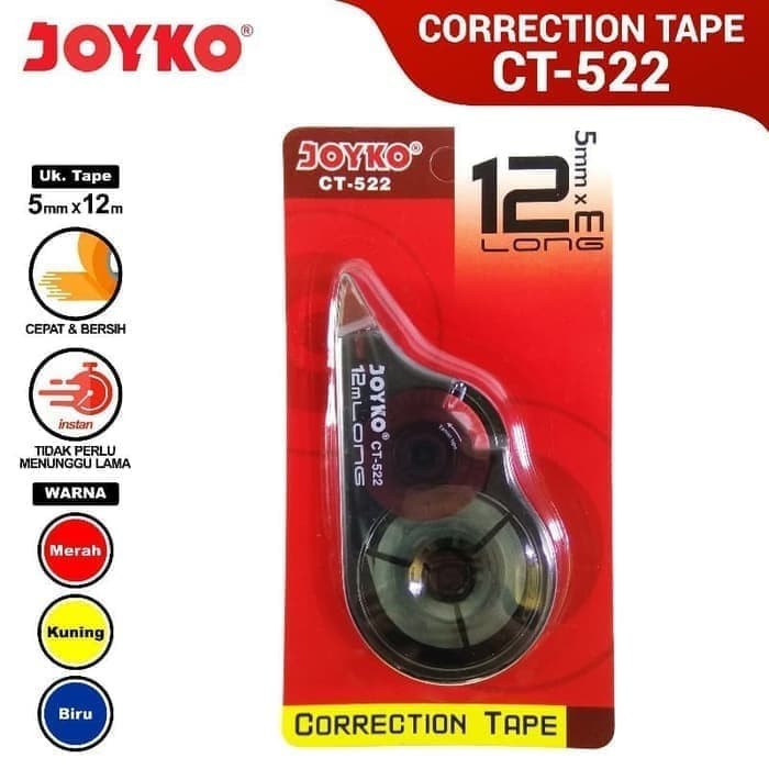Jual Tip Ex Kertas / Correction Tape Joyko CT-522 - Kota Surabaya ...
