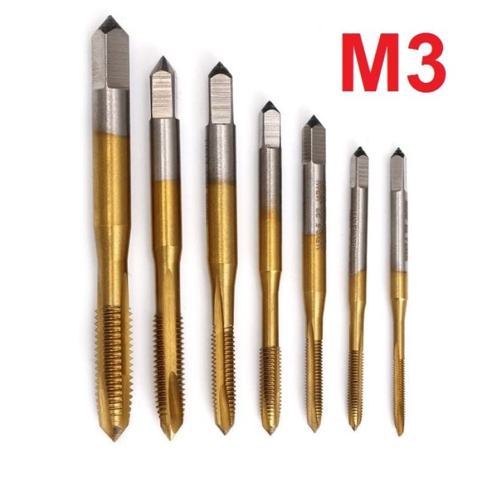 Jual Mata Hand Tap M3 x 0.5 HSS Pembuat Ulir 3mm Lubang Baut Mur Screw ...