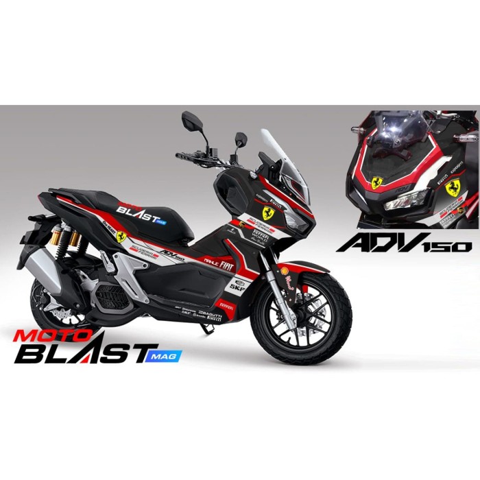 Jual Decal stiker Honda ADV 150 Black CBS FERRARI FULLBODY - Kab ...