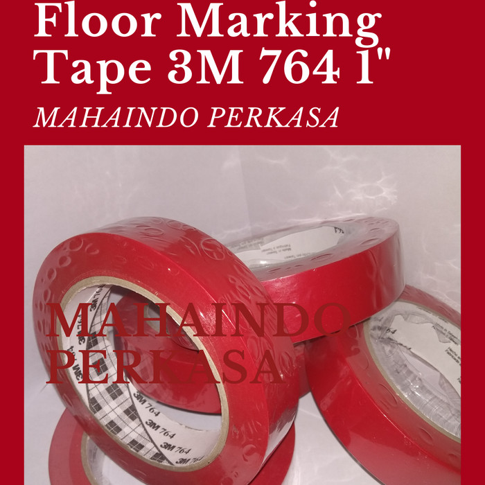 Jual Floor Marking Tape / Lakban Lantai Merah 1 inch x 33m - Jakarta Barat - Mahaindo perkasa ...