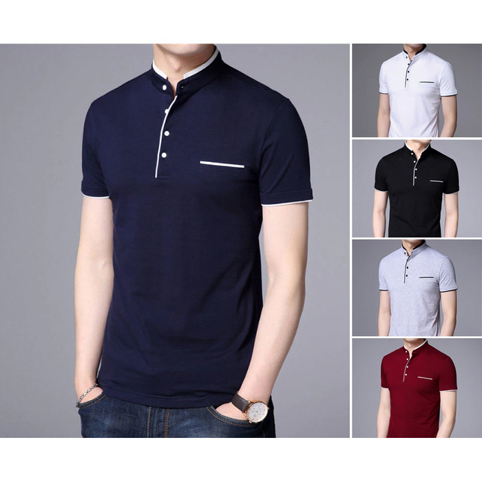 Jual Kaos Polo Shirt Pria Polos | Baju Cowok Polo Kerah Shanghai ...