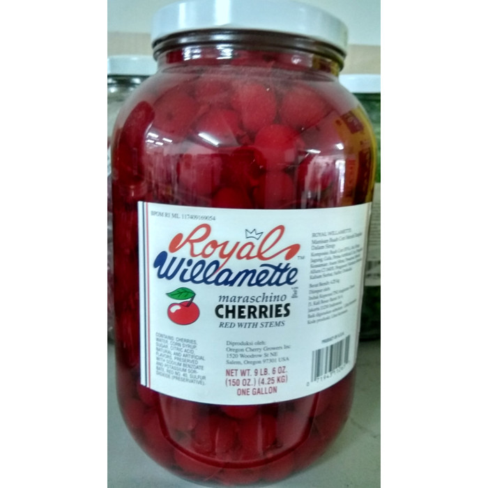 Jual Maraschino Red Cherries with Stem / Cherry Tangkai Merah (repacked ...