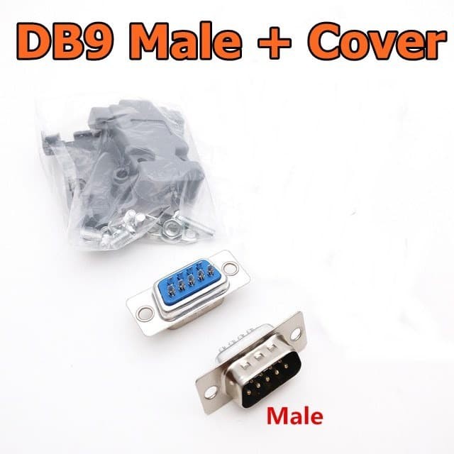 Jual DB9 Male + Cover Connector RS232 DB 9 pin - Kota Medan - Pi ...