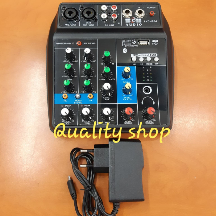 Jual MIXER MINI 4 CHANNEL USB BLUETOOTH EFFECT VOCAL DELAY BARU ...