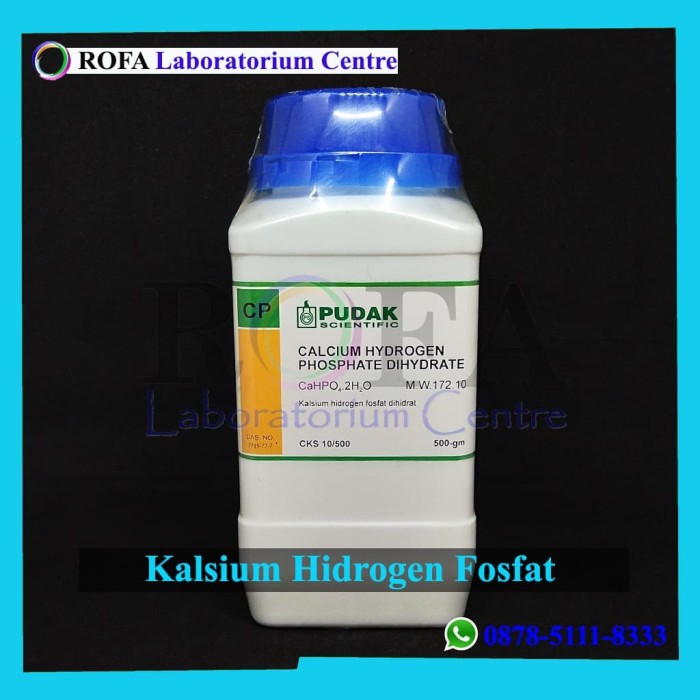 Jual Kalsium Hidrogen Fosfat Dihidrat | Dikalsium Fosfat | CaHPO4 500 ...