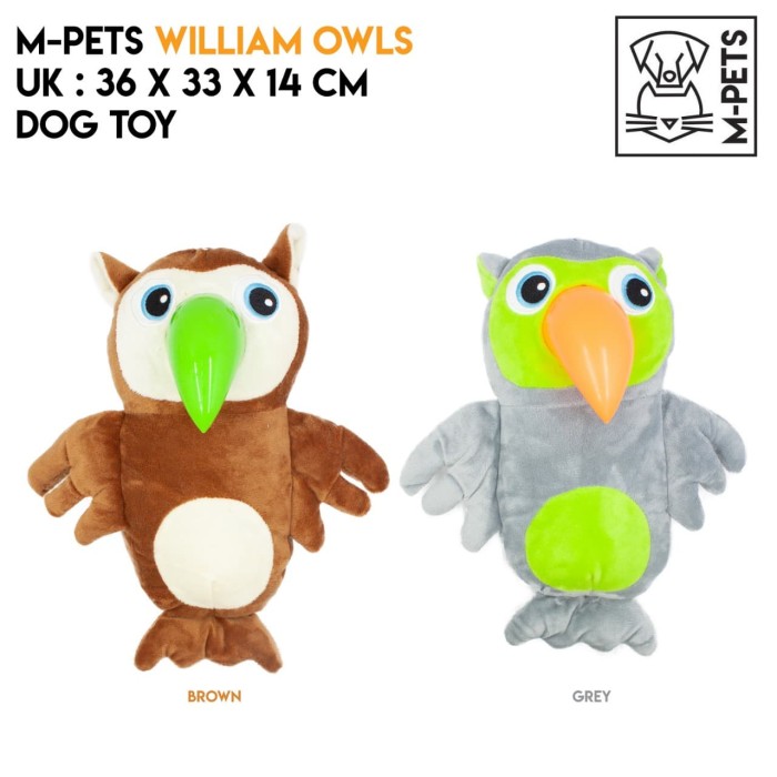 Jual M-PETS WILLIAM OWLS DOG TOY / MAINAN ANJING BONEKA BURUNG HANTU ...