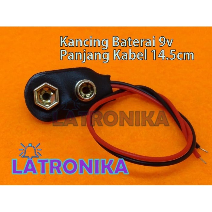 Jual Kancing Baterai 9V Soket Batere Kotak Battery Socket 9 V Hitam ...