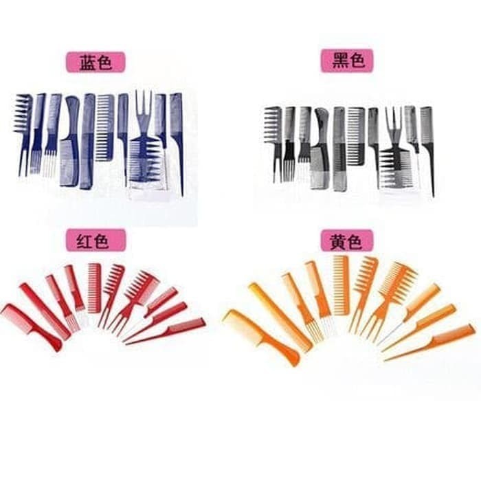 Jual sisir set hair styling untuk salon dan babershop sisir rambut ...