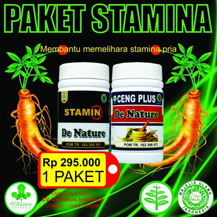 Jual Stamin + Ceng Plus Paket Herbal Stamina Dewasa De Nature Asli 100% ...
