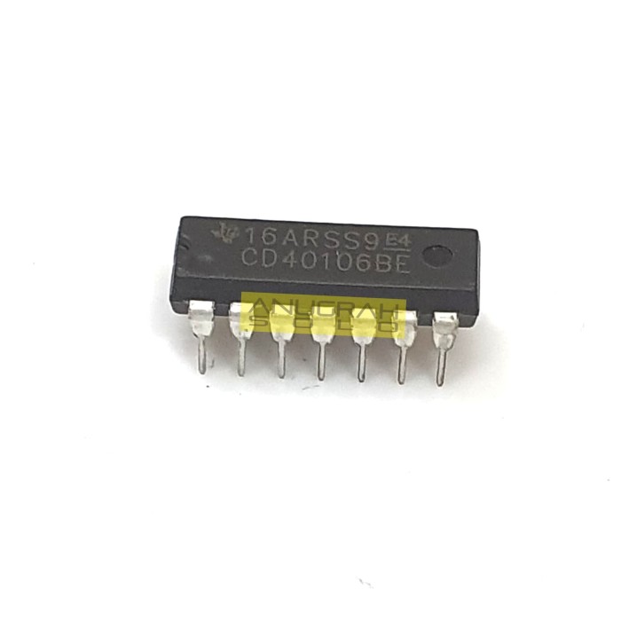 Jual CD40106BE IC CD40106 CMOS Hex Schmitt-Trigger Inverters DIP-14 ...