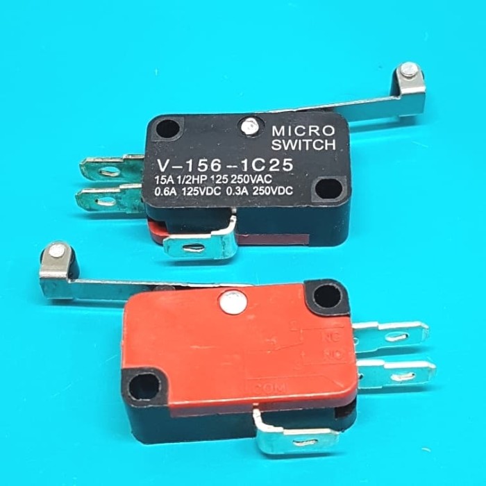 Jual 🔴15A SPDT NO NC V-156-1C25 Roller Lever Control ⚛Limit Switch ...