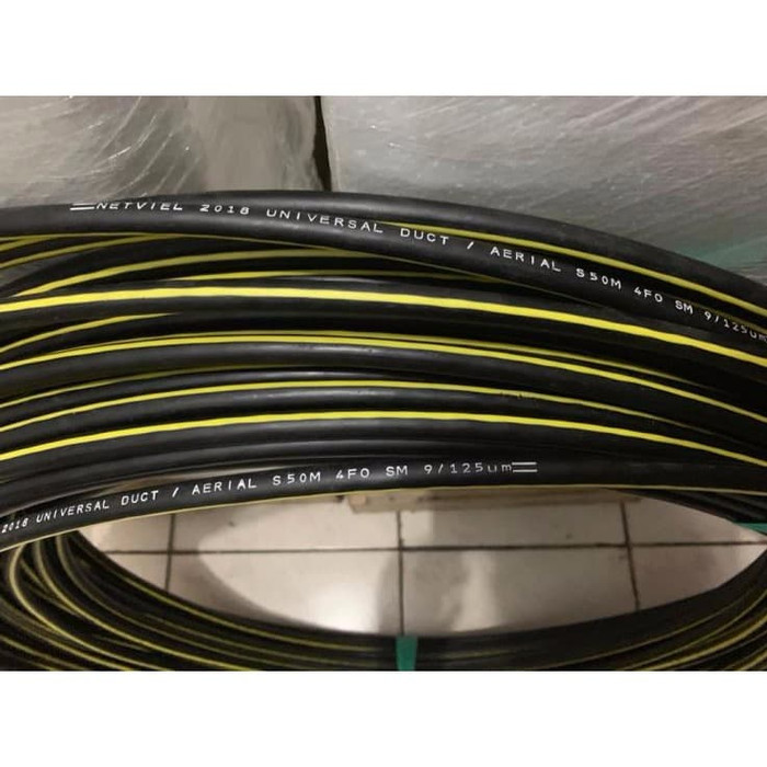 Jual Netviel Kabel FO 4 Core SM Universal Duct Single Jacket 9/125um ...