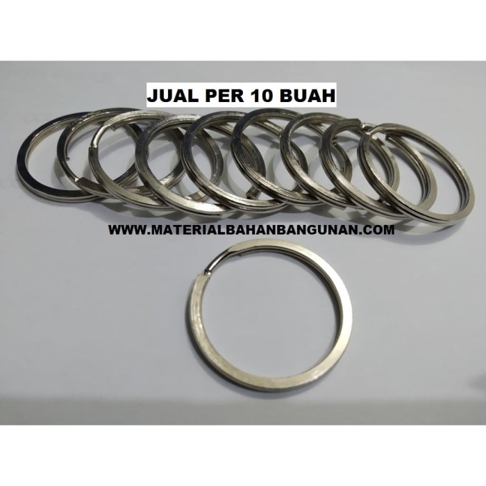 Jual Ring Gantungan Kunci Diameter 2.7 cm Bulat Pipih Jual Per10Buah ...