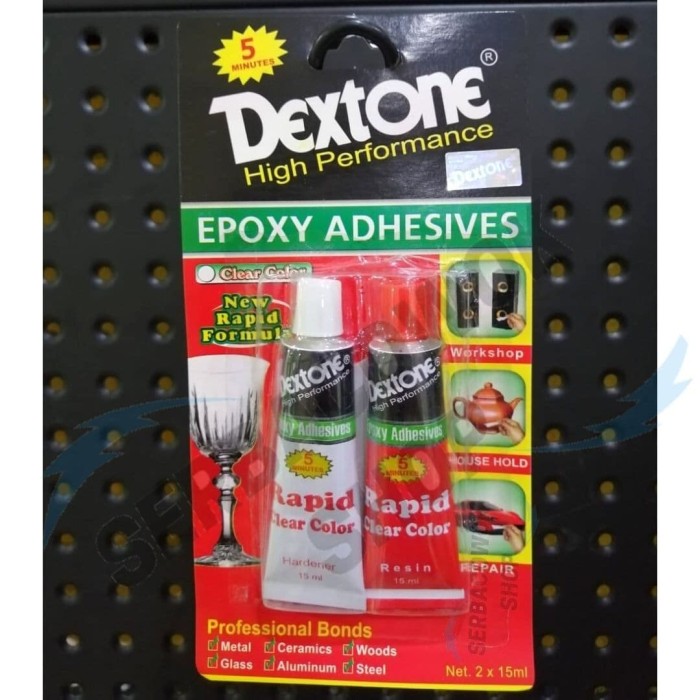 Lem Epoxy Dextone Rapid 5 Menit Clear Color 30 ml Lem Campur Serbaguna ...