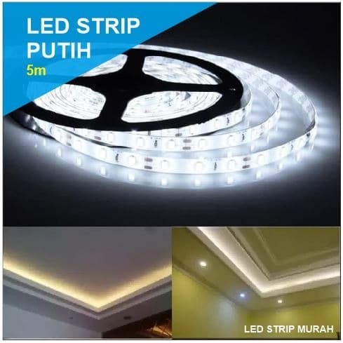 Jual Lampu Led Strip Putih Flexible Smd 3528 / 2835 Ip33 Mata Kecil ...