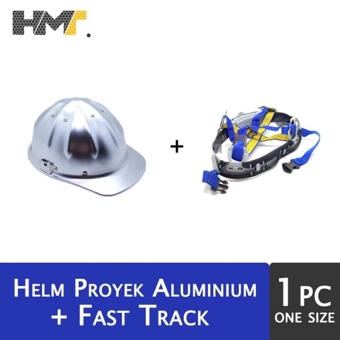 Jual Helm Proyek Aluminium + Fast track / Silver Safety Helmet ...